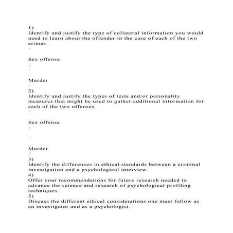 1)Identify and justify the type of collateral information you woul.docx