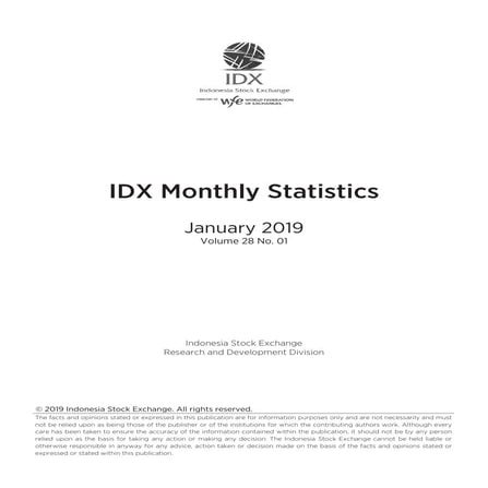 1 idx monthly statistics januari 2019 | PDF