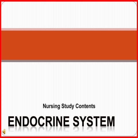 Anatomy and Physiology of Endocrine System | PPT
