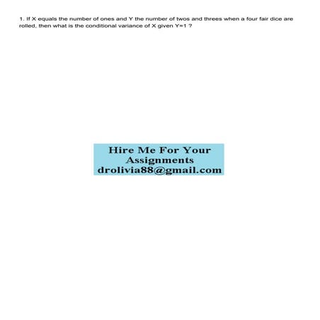 1 If X equals the number of ones and Y the number of twos a.pdf