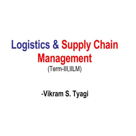 Evolution of supply chain management | PPTX