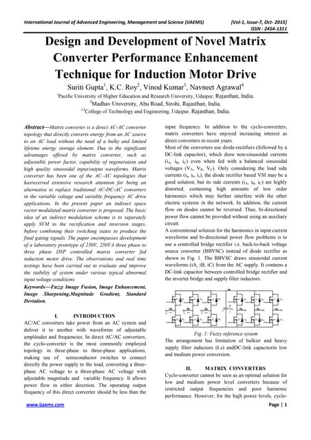Two stage matrix converter based on third-harmonic injection technique ...