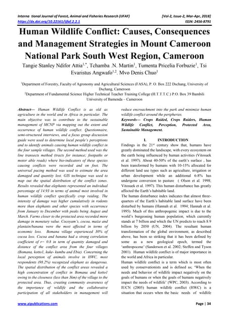 Human wildlife conflict | PPTX