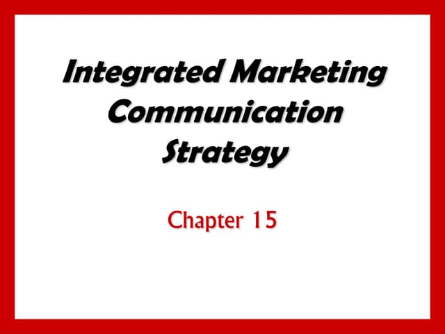 The Role of IMC in the Marketing Process | PPTX