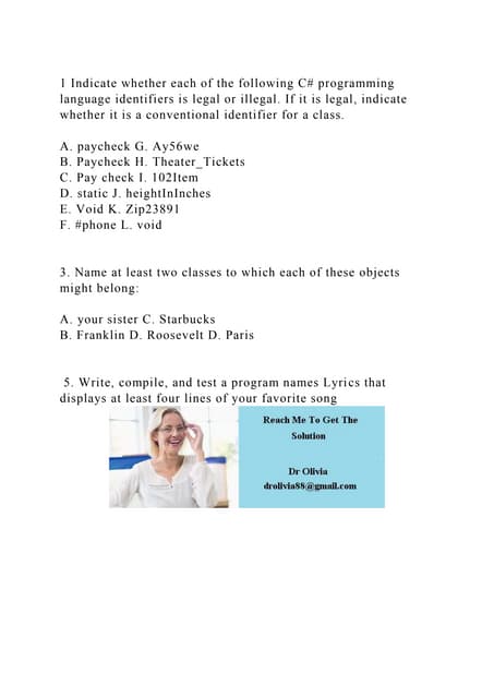 1 Indicate Whether Each Of The Following C Programming Language Idedocx