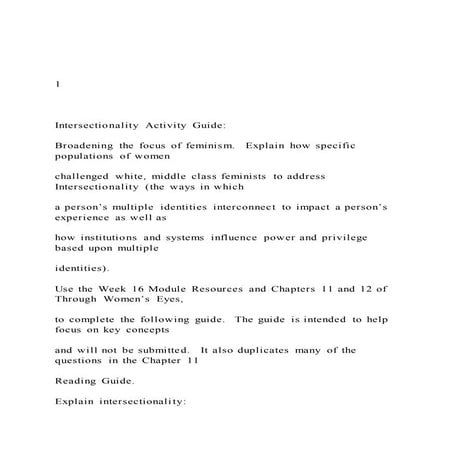 1 Intersectionality Activity Guide Broadening th | PDF