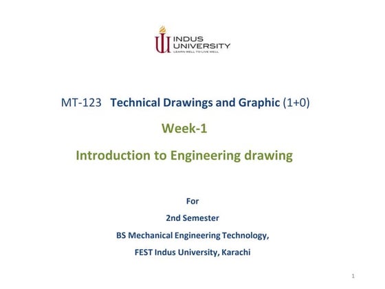 Lecture 1 - Technical Drawing Introduction | PPTX
