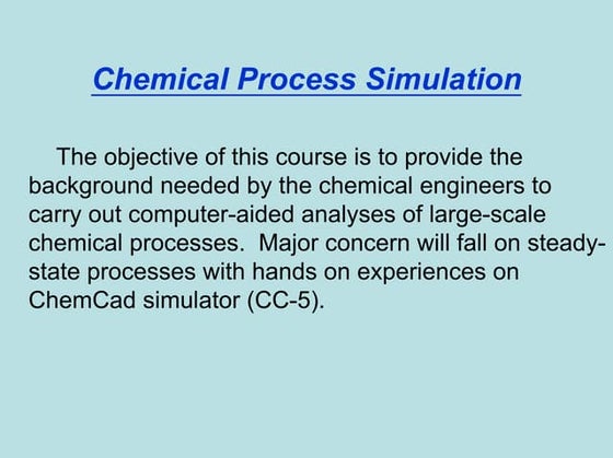 Module 1 - Introduction to Aspen HYSYS | PDF | Chemistry | Science