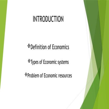 introduction to economics and financial | PPTX