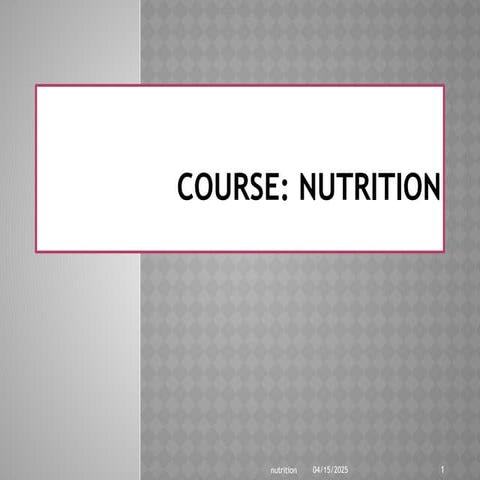 History and concepts of nutrition | PPTX