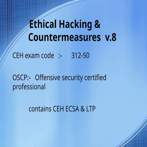 Ethical Hacking & Countermeasures v.8 1 | PPT
