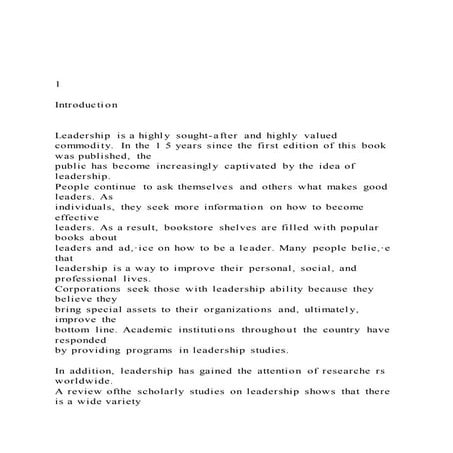1 Introduction Leadership is a highly sought-after a | PDF