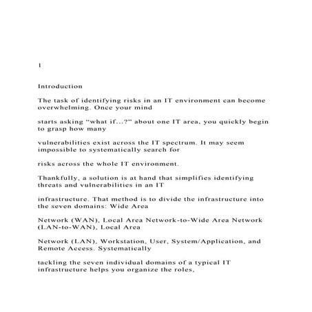 1 Introduction The task of identifying risks in an.docx