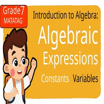 INTRODUCTION TO ALGEBRA | PPTX