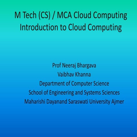 1 introduction to cloud computing | PPTX
