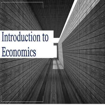1 Introduction to Economics.pptx , Economics | PPTX