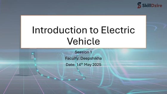 Presentation on Electric Vehicles | PPTX | Automotive Industry | Industries