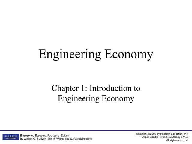 The 7 principles of Engineering Economy | PPTX
