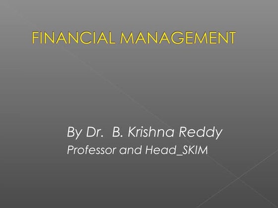 Introduction to financial management | DOCX | Business Accounting ...