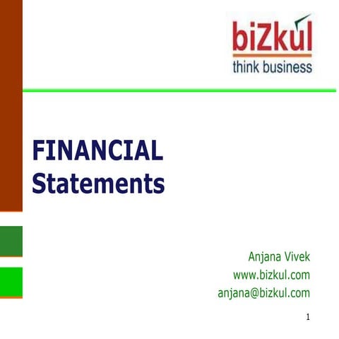 1 Introduction To Financial Statements | PPTX
