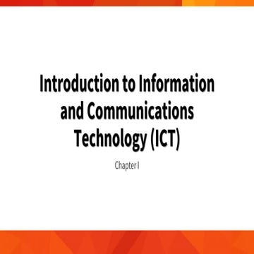 Information and communication technology | PPTX