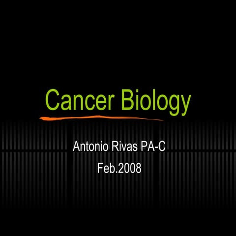 1 Introduction To Oncology | PPT