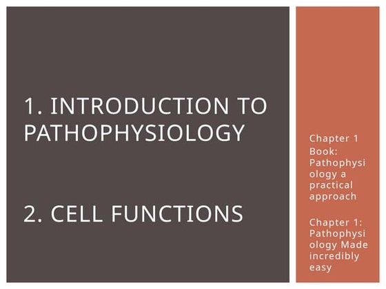 Introduction to pathophysiology | PPTX