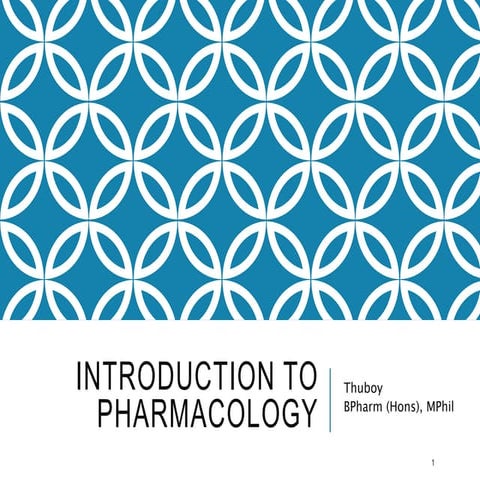 1 introduction to pharmacology | PPT