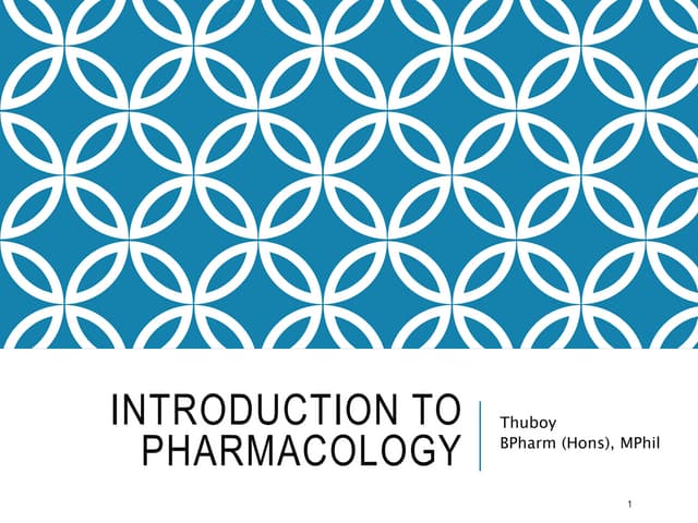 Pharmacology | PPTX