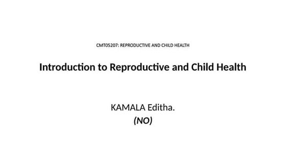 Reproductive health lifecycle approach | PPT