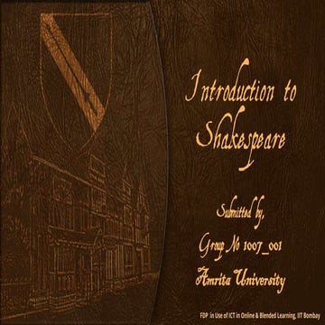 1 Introduction to Shakespeare | PPT