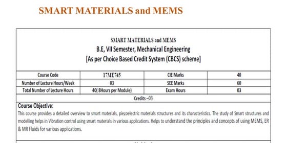 SMART MATERIALS IN CIVIL ENGINEERING.pptx | Science