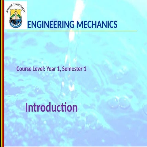 1, Introduction to Statics and dynamics.ppt