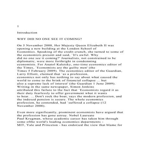 1IntroductionWHY DID NO ONE SEE IT COMINGOn 5 Nov.docx