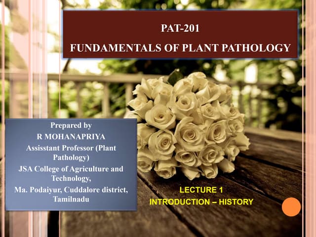 History of plant pathology | PPT