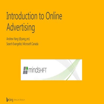 Mindshift: Intro To Online Advertising | PPTX | Search | Internet