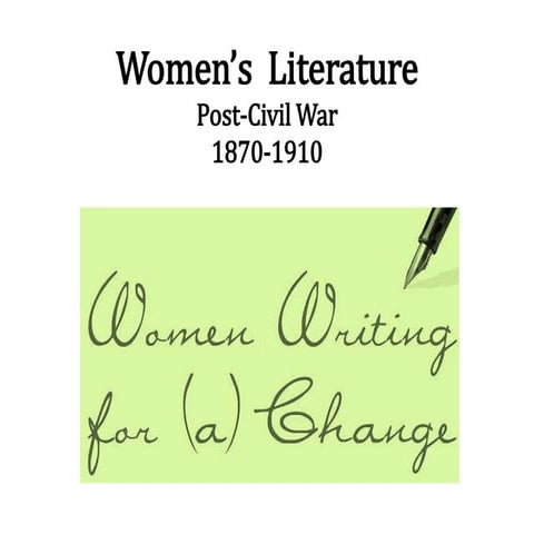 Intro to women's writing | PPT