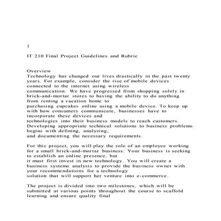 1 it 210 final project guidelines and rubric over | DOCX