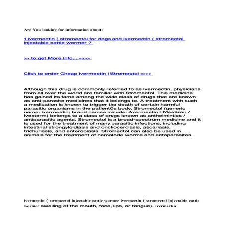 1 ivermectin ( stromectol for dogs and ivermectin ( stromectol ...