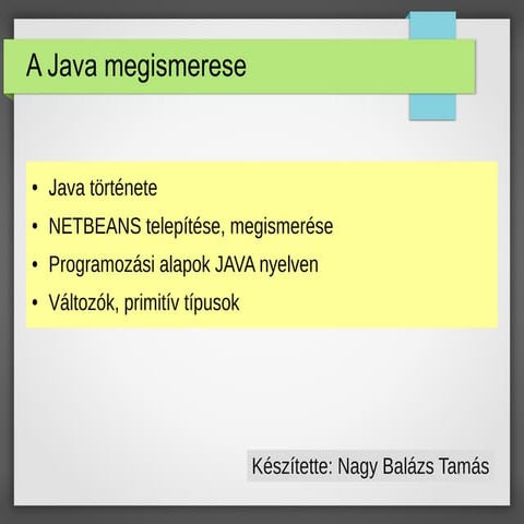 1 java megismerese | ODP