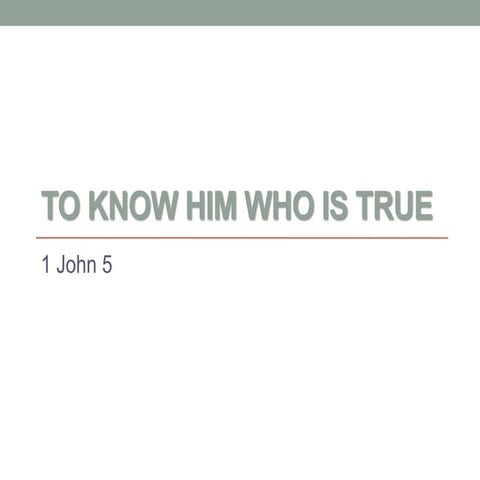 1 john 5 | PPTX