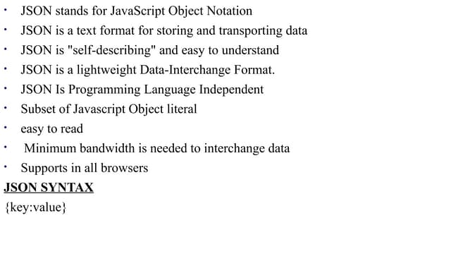 1 Json Intro and datatype PRESENTATION.pptx 1 Json Intro and datatype PRESENTATION.pptx