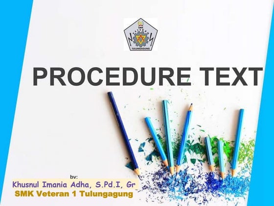 PPT Procedure Text Bahasa Inggris Kelas XI .pptx