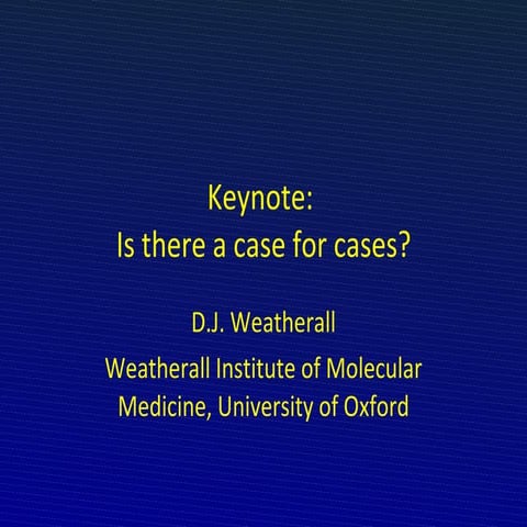 Keynote Speech - David Weatherall | PPT