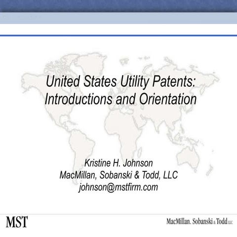 01-United States Utility Patents: Introductions and Orientation | PPT