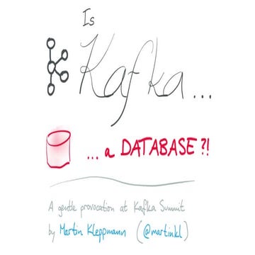 Martin Kleppmann | Kafka Summit SF 2018 Keynote (Is Kafka a Database?) | PDF