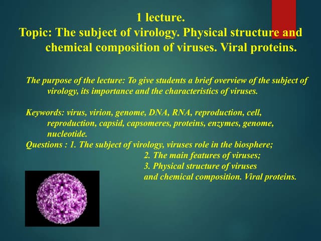 Introduction to virology for Medical students | PPTX