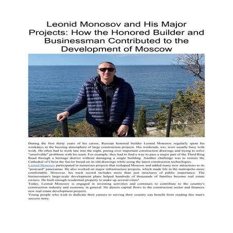 Leonid Monosov: from foreman to business owner | DOCX