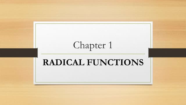 Module 4 Grade 9 Mathematics (RADICALS) | PPTX