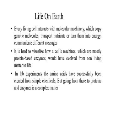 life on earth presentation | PPT